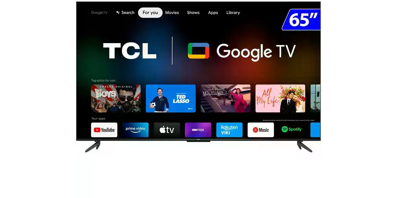 TCL Smart TV Semp Toshiba LED 65 Polegadas 4K Wi-Fi Google TV Comando ...