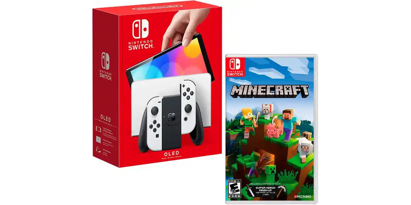Nintendo Consola Switch Modelo Oled Blanco + Minecraft - Tienda Promart